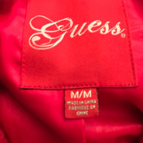 Guess | Jackets & Coats | Guess Red Lightweight Pea Coat | Poshmark